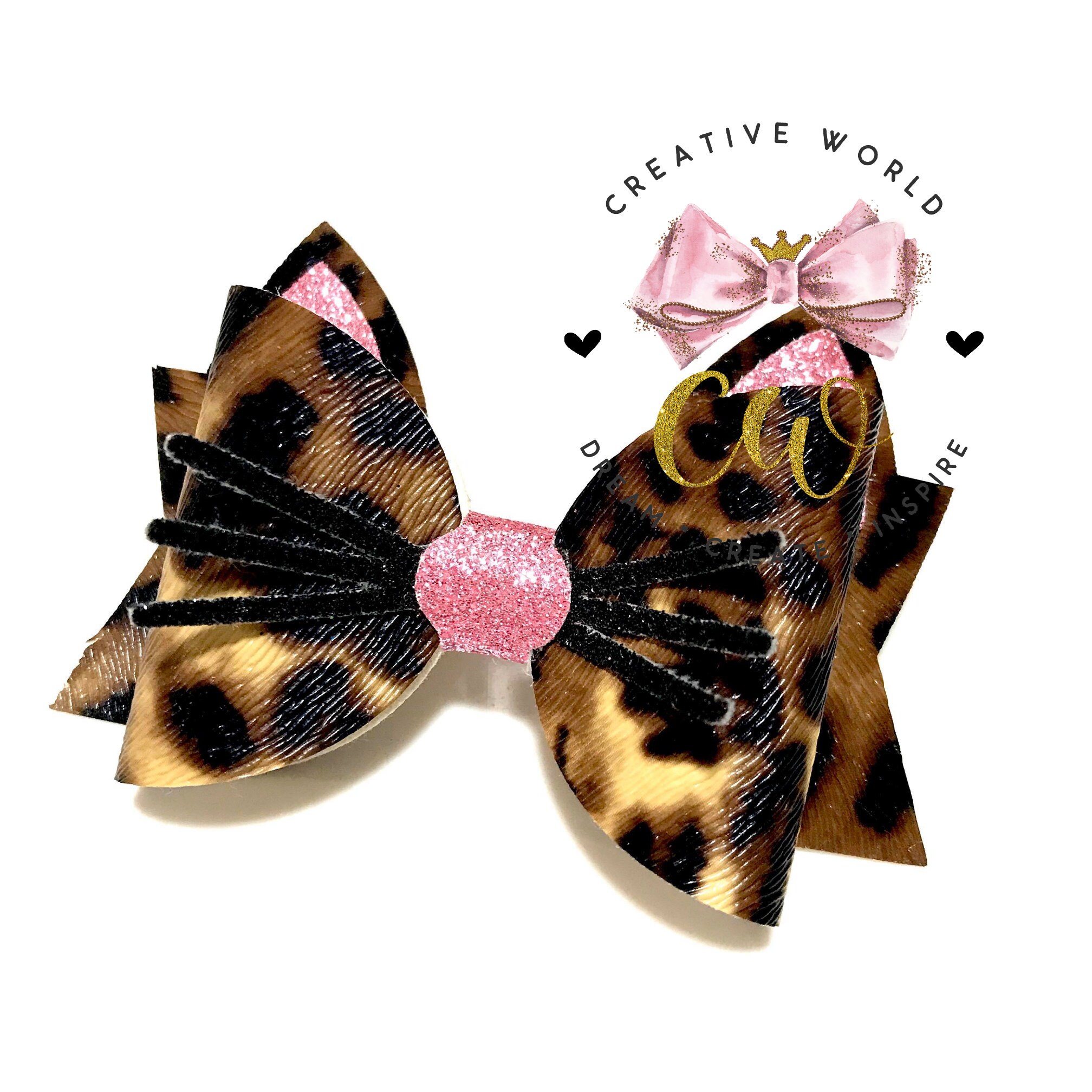 Cat Hair Bow Digital Template | Hair Bow Template | Hair Bow SVG | PDF ...