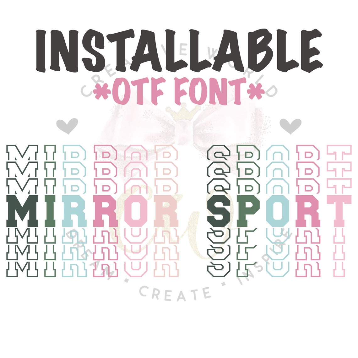Mirror Sports Font | Stacked Sports Font | Mirror Alphabet Font ...