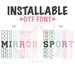 Mirror Sports Font Stacked Sports Font Mirror Alphabet - Etsy