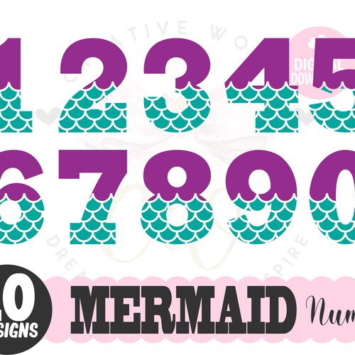 Birthday Mermaid SVG Bundle Bundle Mermaid Birthday Number | Etsy