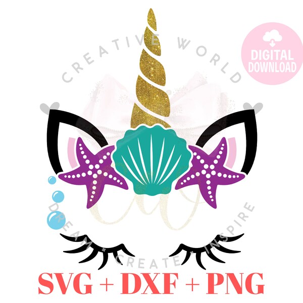 Unicorn and Mermaid Svg - Etsy