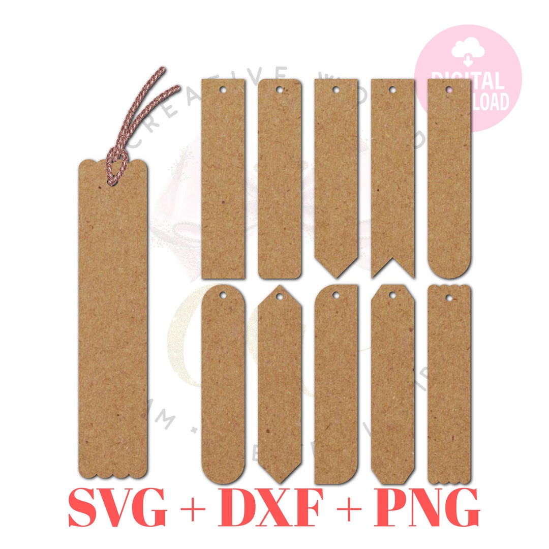 10 Templates ~ Bookmark Template | Bookmark SVG | Bookmark Png | Bundle ...