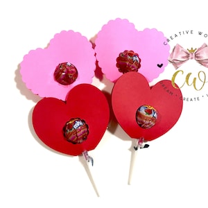 Valentine's Day Lollipop Holder Template | Valentine Heart Lollipop Svg ...