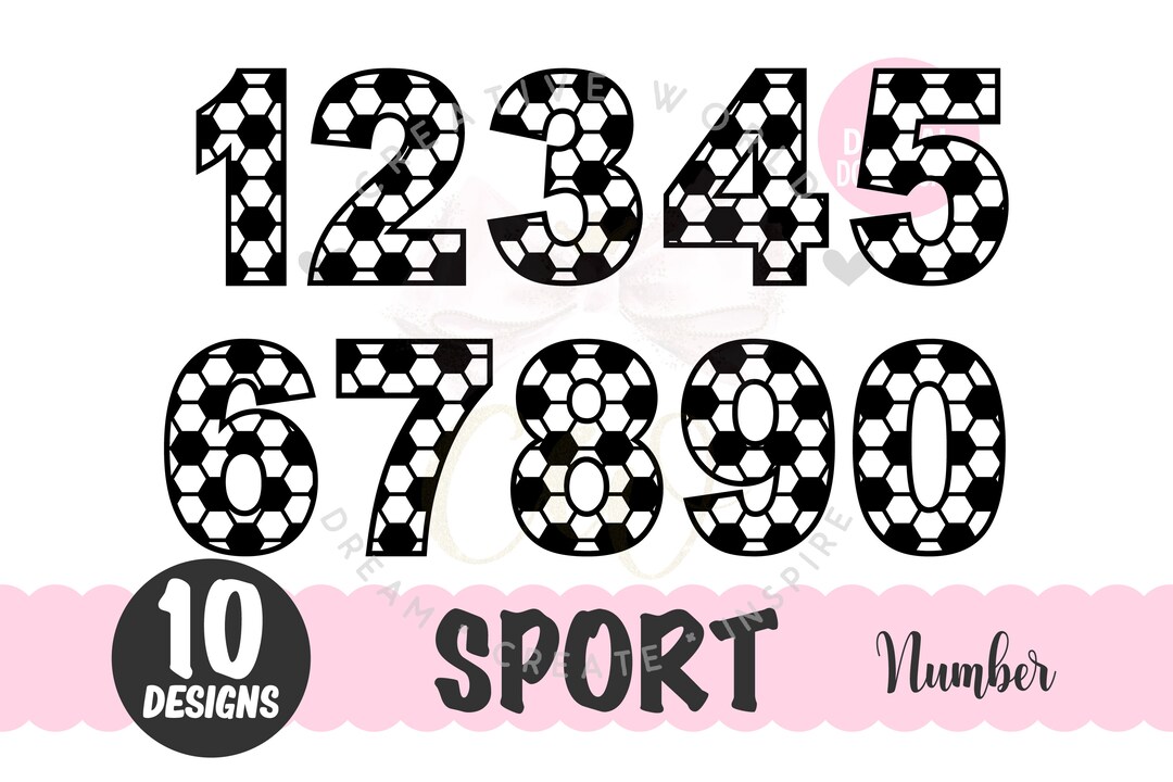 Sport Number Svg Sport Number Sport Svg Sport Number 0-9 - Etsy