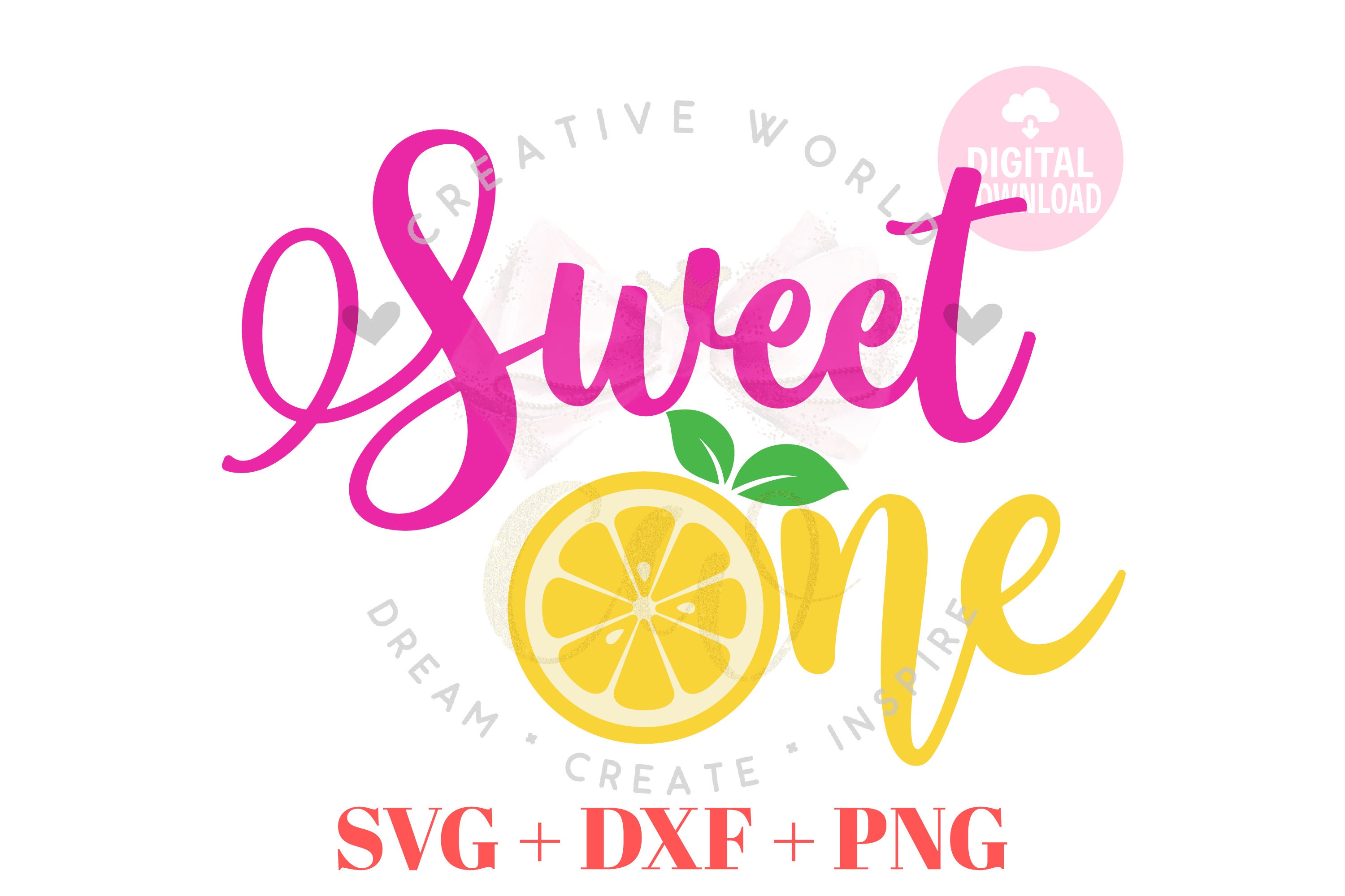 Bundle of 6 ~ Sweet One Lemon Birthday Svg | Lemon One Svg | 1st ...