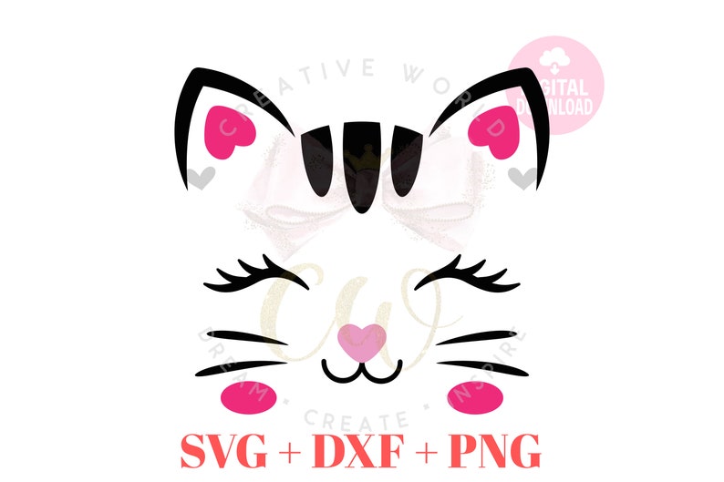 Cute Cat Face Svg Cat Face Svg Cat Svg Kitty Svgs - Etsy