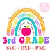 School Supply Rainbow Svg | Rainbow Svg | 3rd Grade Svg | 3rd Grade ...