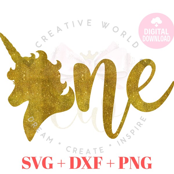 One Unicorn Svg - Etsy