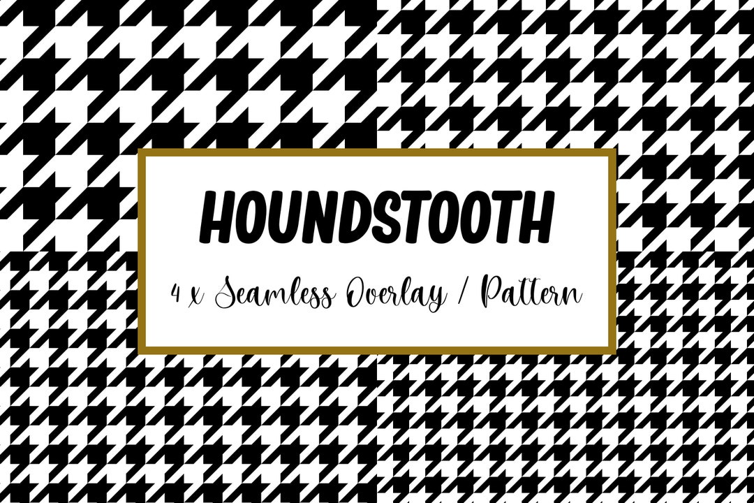 Houndstooth Seamless Pattern SVG | Houndstooth Seamless Overlay ...