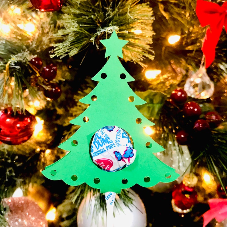 Christmas Tree Lollipop Holder Template Christmas Lollipop | Etsy