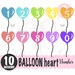 Heart Balloon Number Svg Heart Balloon Number Balloon Svg Balloon ...