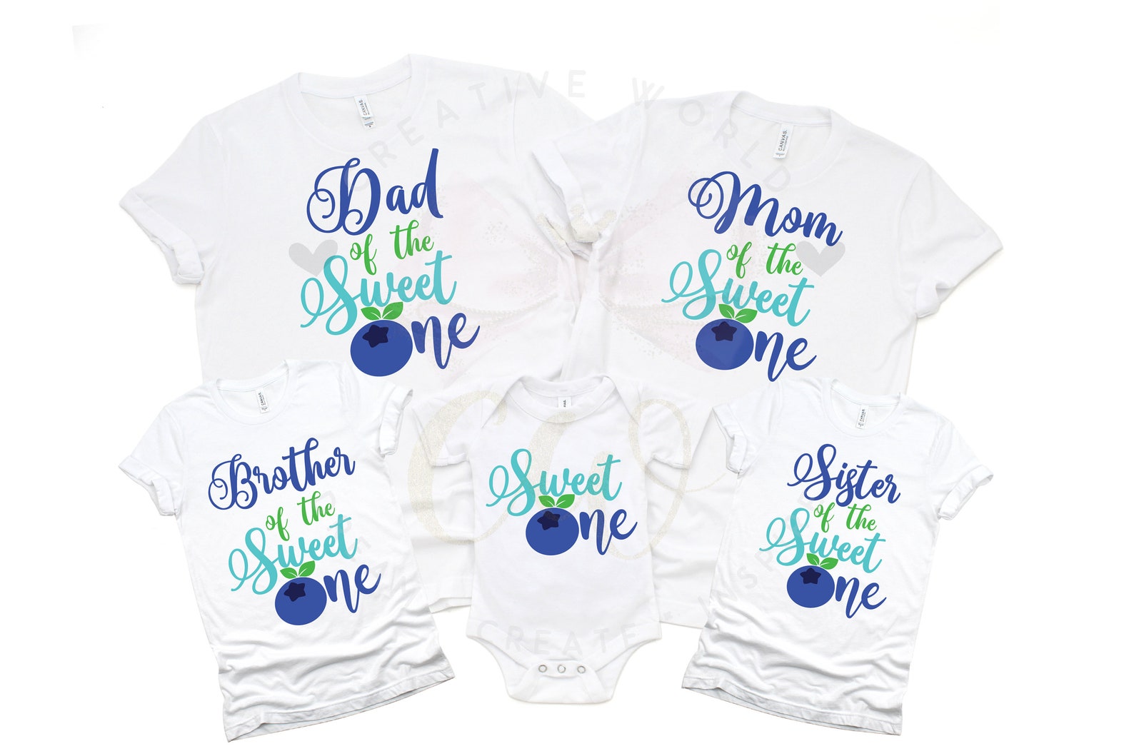 Bundle of 6 ~ Sweet One Blueberry Birthday Svg | Blueberry One Svg ...