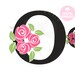 Floral Alphabet Svg Letter O Rose Monogram Svg Flower - Etsy