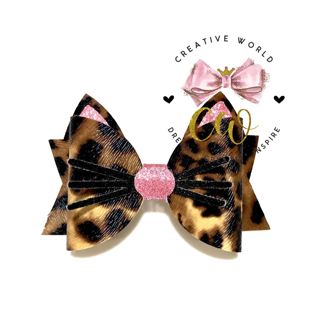 Cat Hair Bow Digital Template | Hair Bow Template | Hair Bow SVG | PDF ...