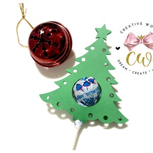 Christmas Tree Lollipop Holder Template | Christmas Lollipop Svg | Tree ...