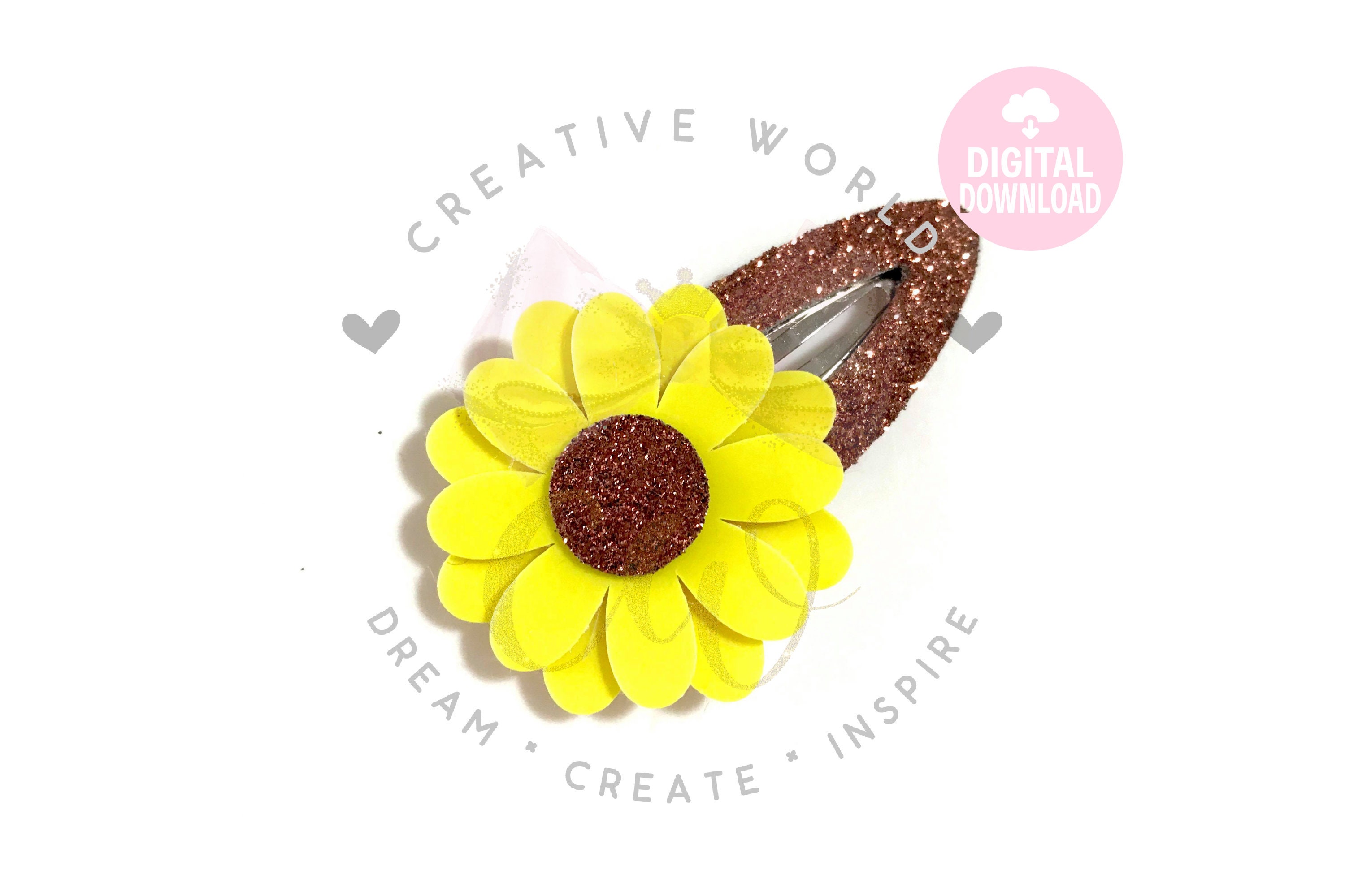 Cute Daisy Snap Clip Svg Snap Clip Digital Template Daisy - Etsy