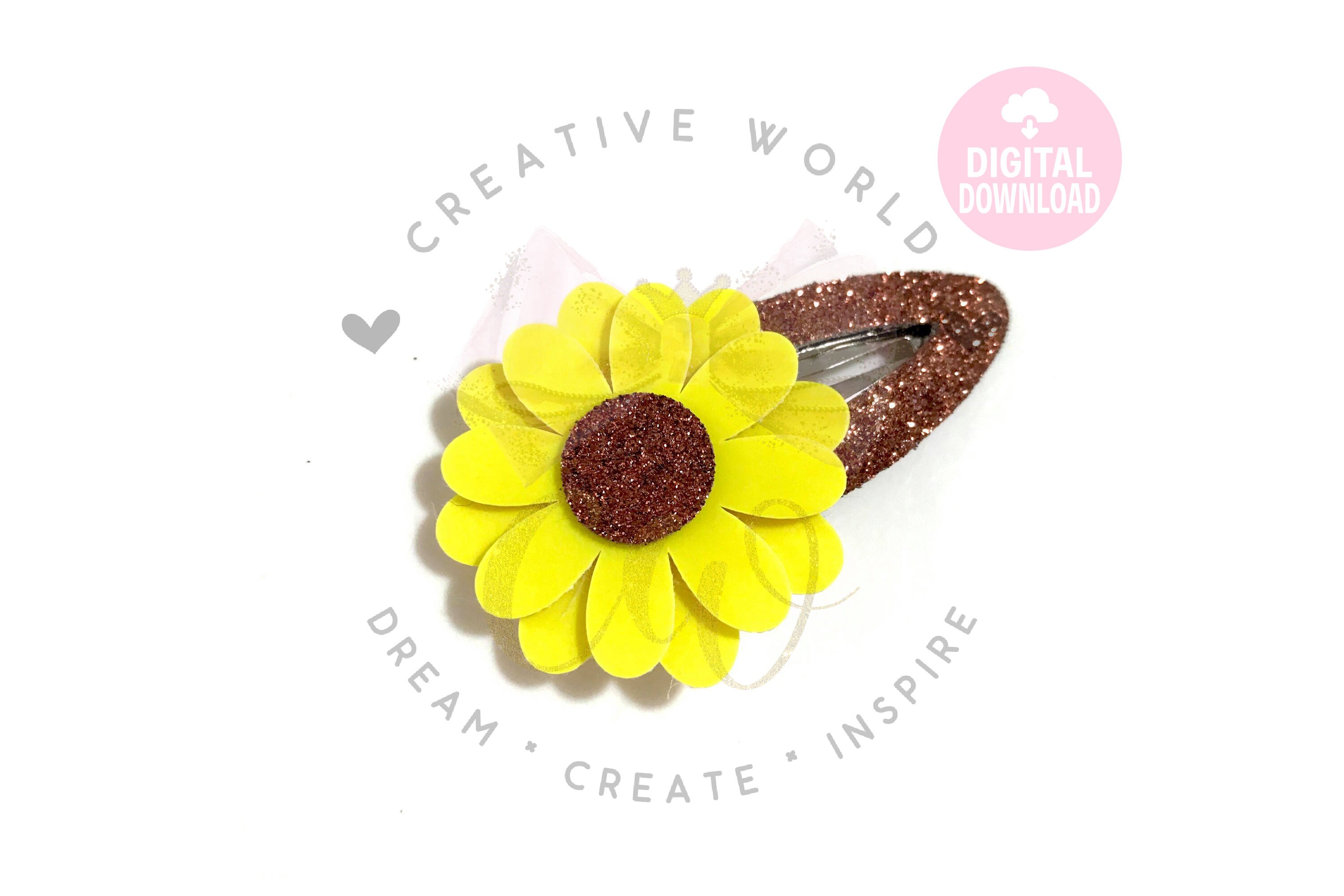 Cute Daisy Snap Clip Svg | Snap Clip Digital Template | Daisy Snap Clip ...