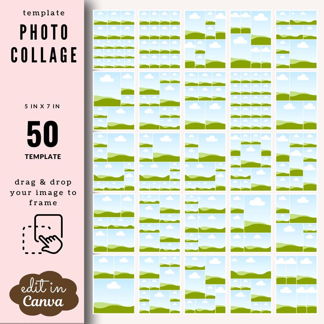 50 Canva Templates for 5 X 7 Photo Collage Customizable Designs for ...