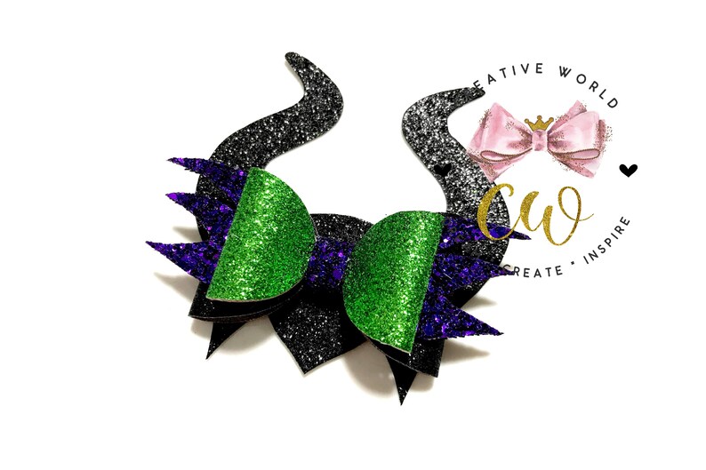 Evil Hair Bow Digital Template Queen of Evil Hair Bow | Etsy