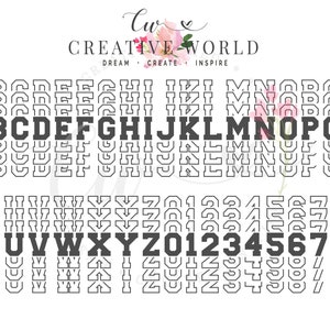 Mirror Sports Font Stacked Sports Font Mirror Alphabet - Etsy