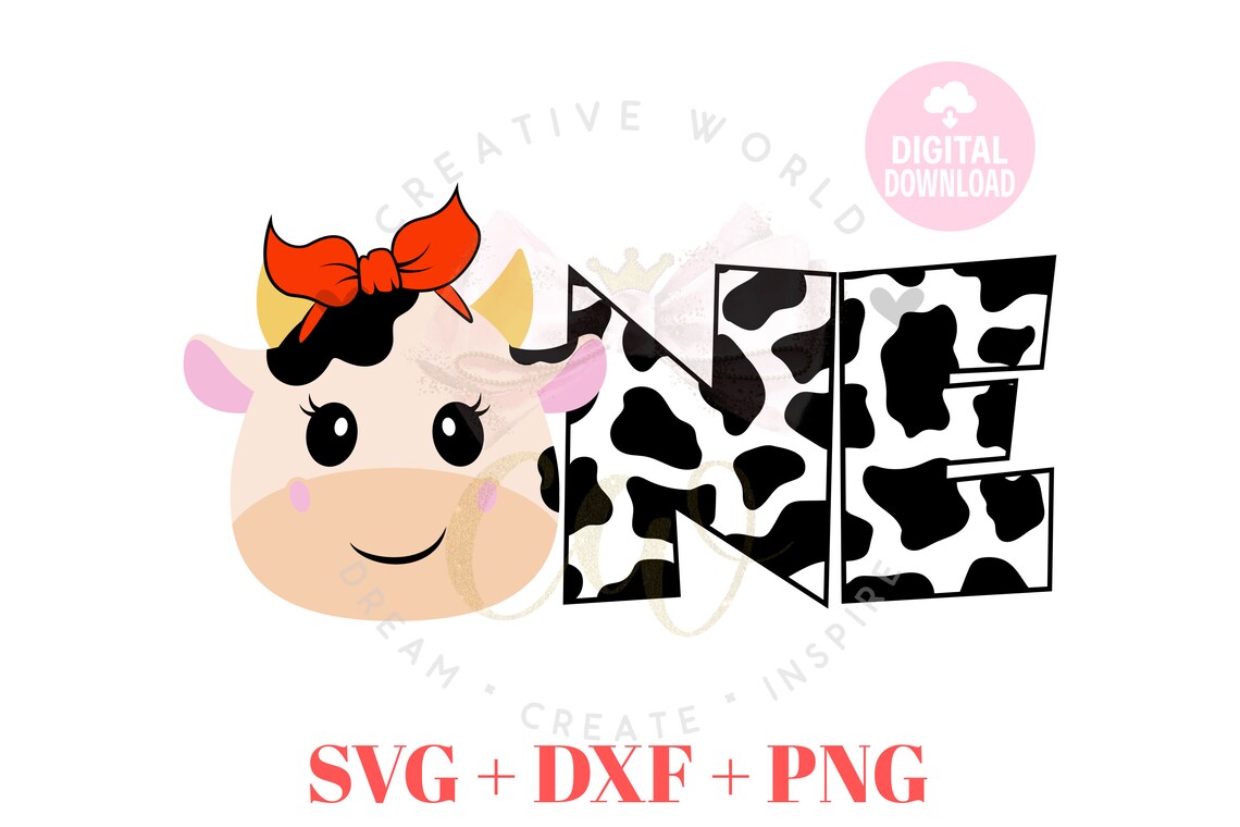 Cow One Svg One Svg 1st Birthday Cow Svg Sweet One - Etsy