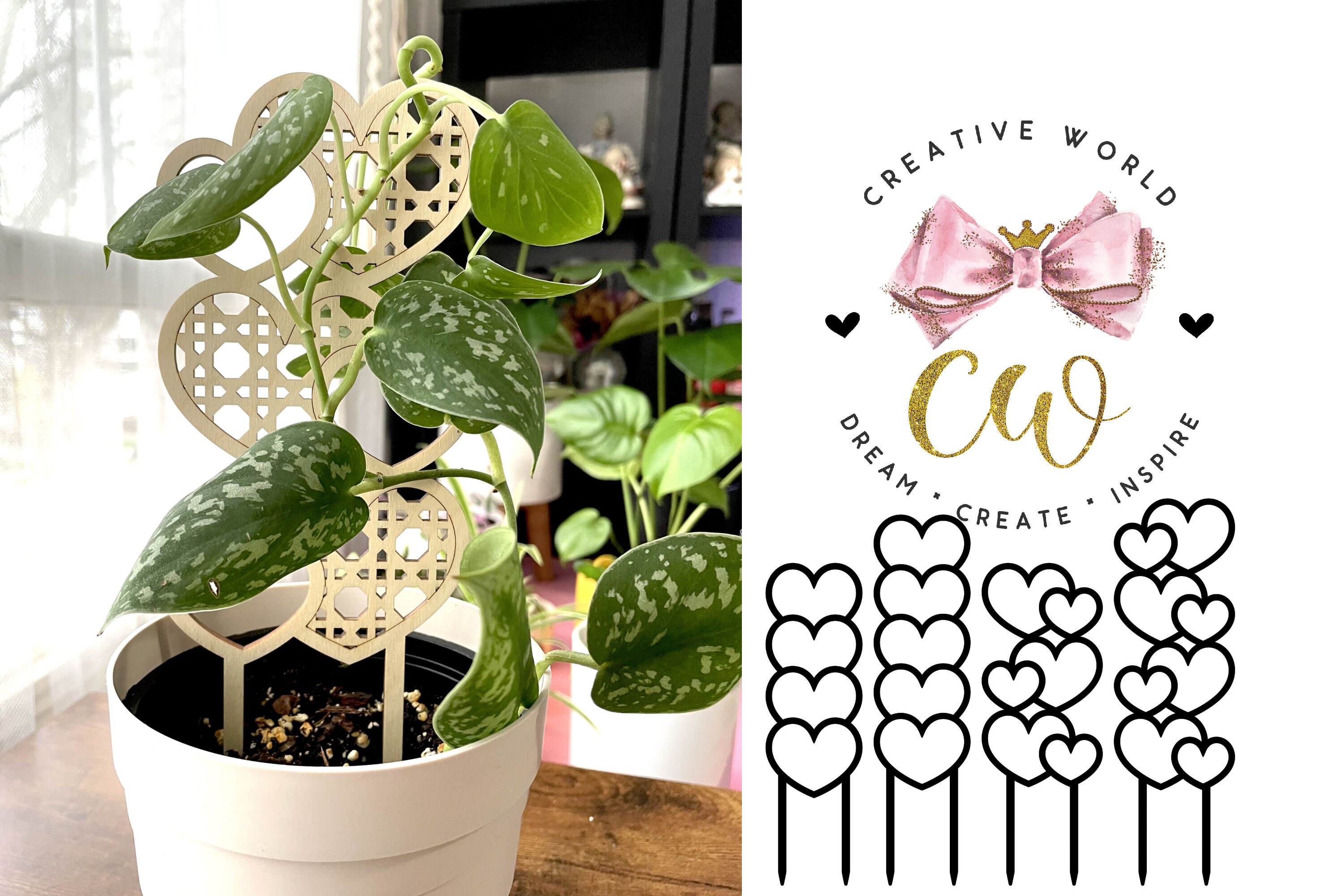 Bundle of 8 Laser Cut Trellis Svg House Plant Trellis Svg - Etsy