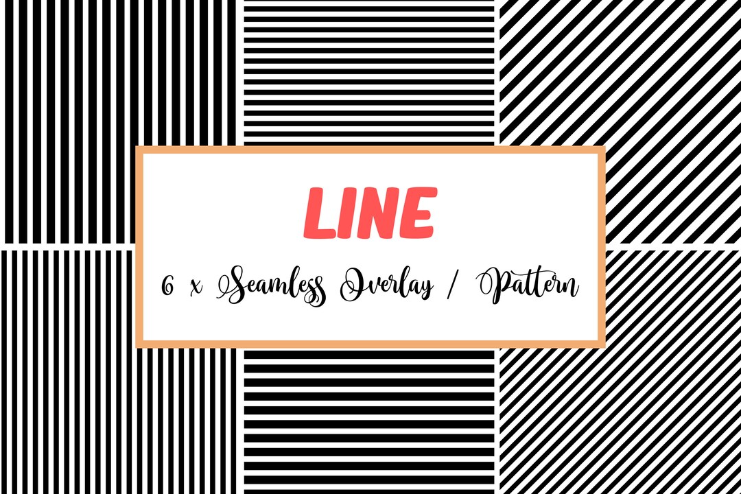 Line Seamless Pattern SVG | Line Seamless Overlay | 6 X Line Pattern ...