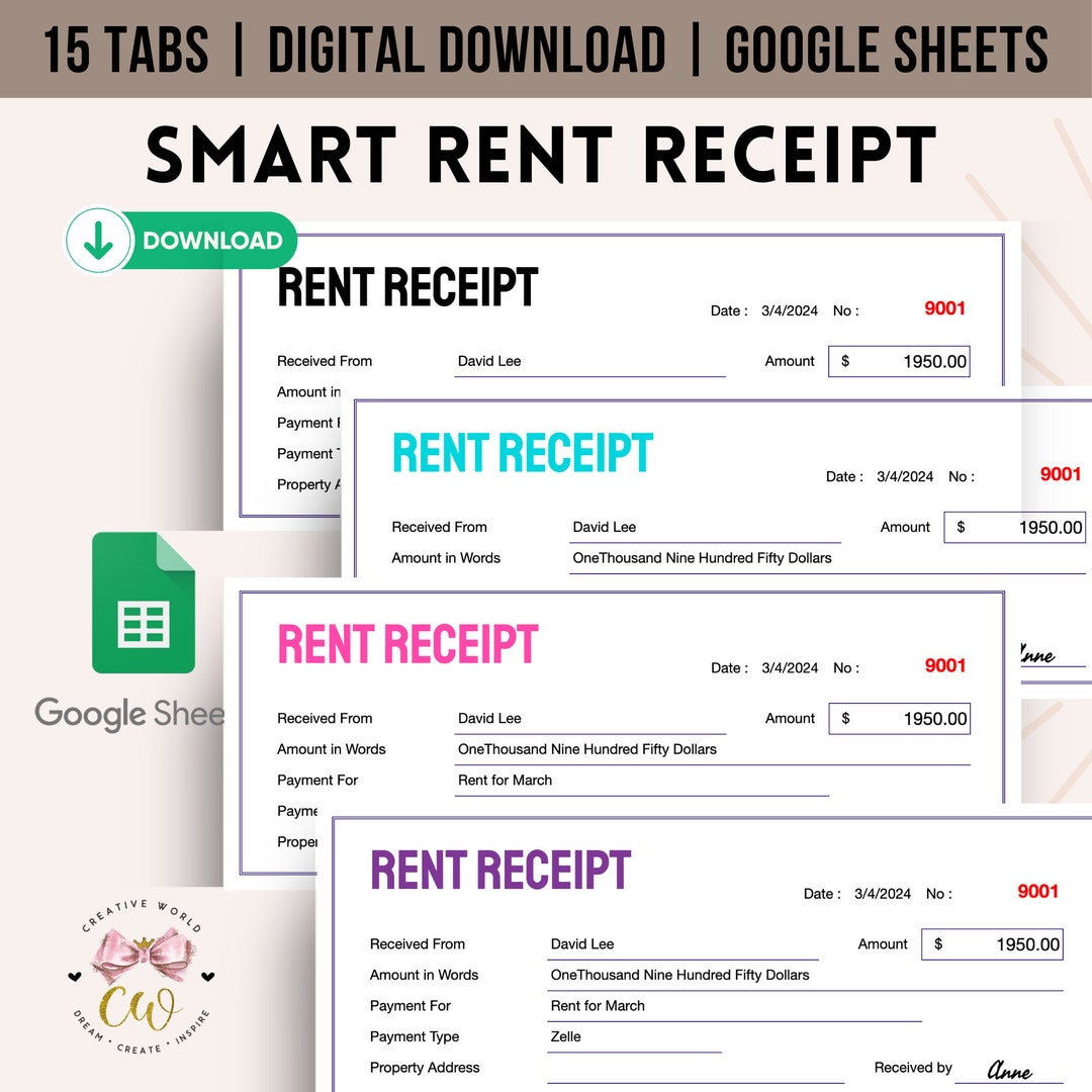 Effortless Smart Rent Receipt Generator - Customizable Smart Rent ...