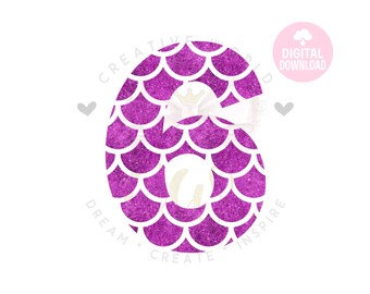 My 6th Birthday Mermaid SVG Mermaid SVG Mermaid Birthday | Etsy