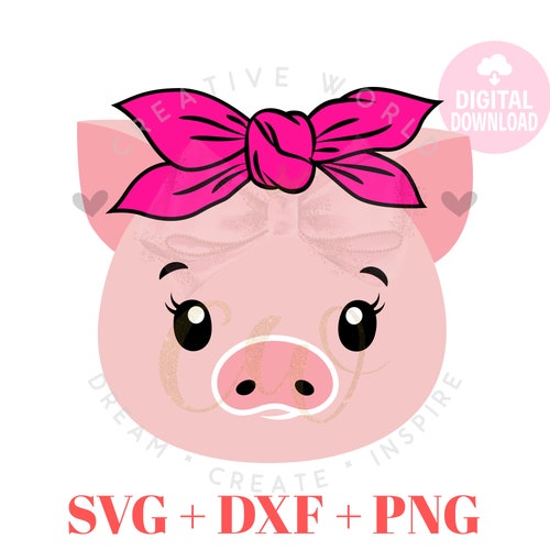 Cute Pig Svg Pig Svg Pig Instant Download - Etsy