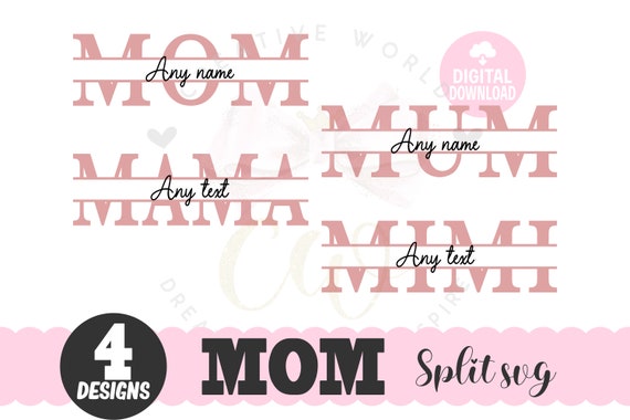 Split Mom Svg Split Mum Svg Split Mama Svg Split Mimi - Etsy UK