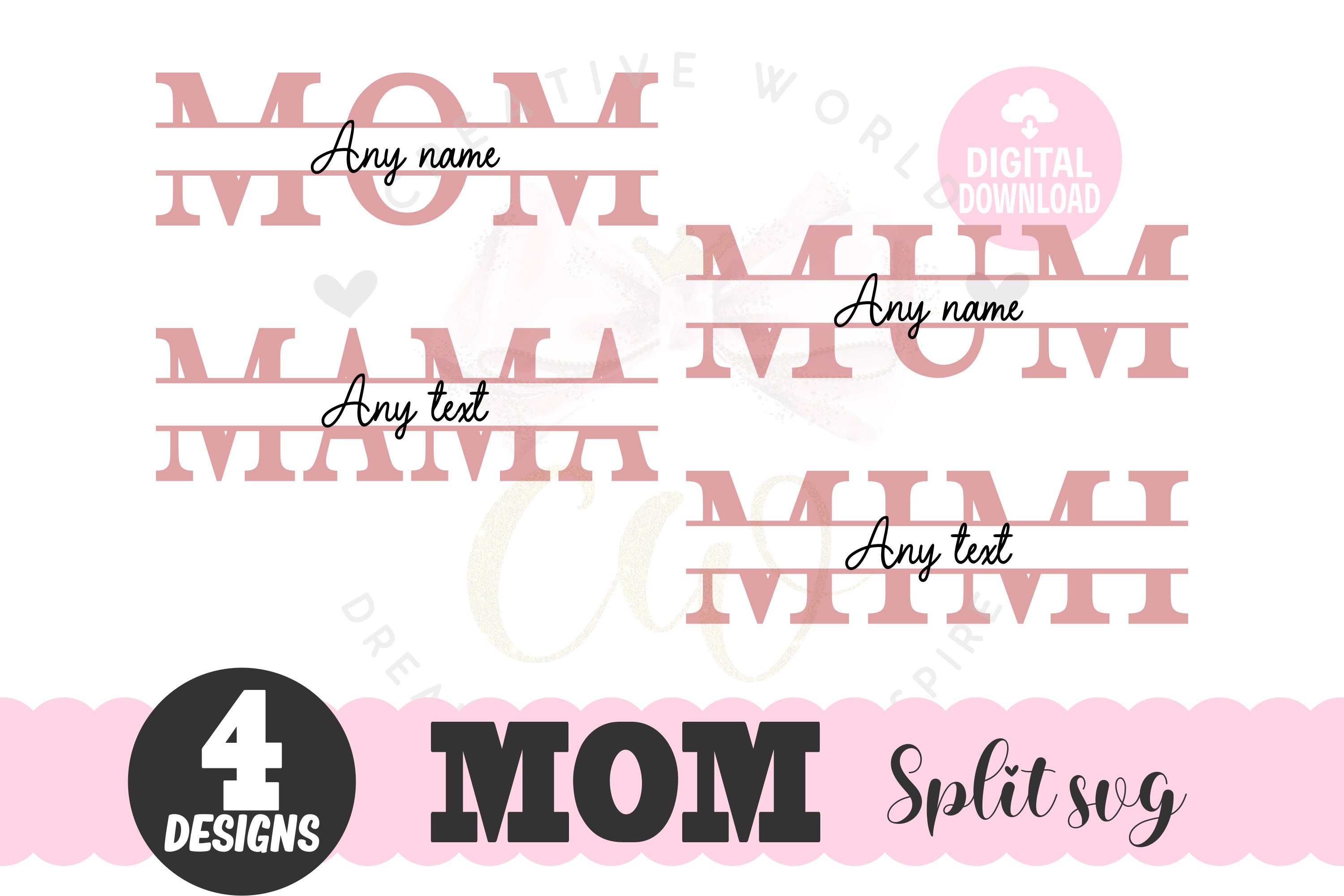 Split Mom Svg Split Mum Svg Split Mama Svg Split Mimi - Etsy UK