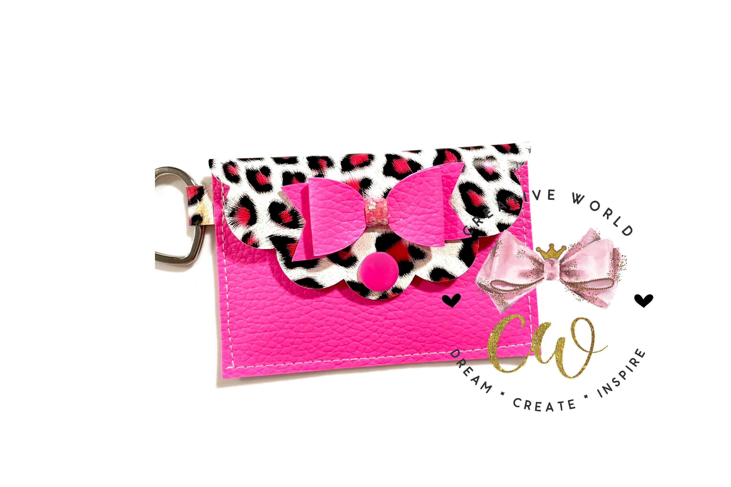 Card Wallet With Bow Digital Template | Wallet Template | Small Card ...