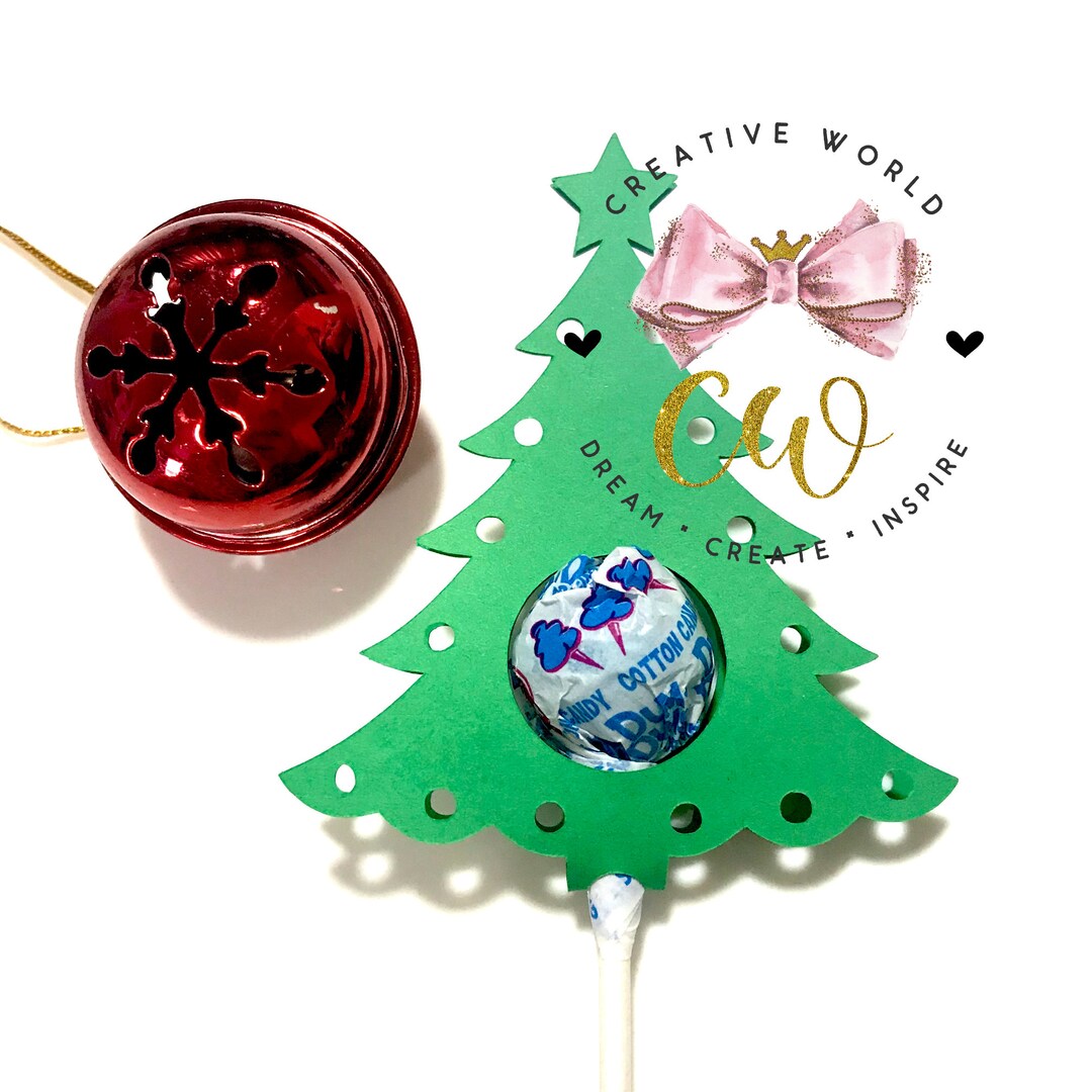 Christmas Tree Lollipop Holder Template | Christmas Lollipop Svg | Tree ...