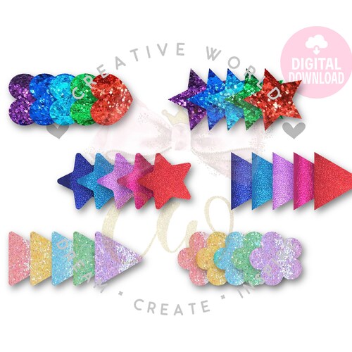 Set of 5 Snap Clip Svg Snap Clip Digital Template Snap | Etsy