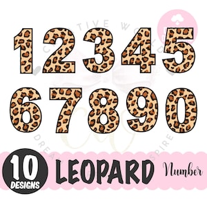 Leopard Number Svg | Leopard Number | Leopard Svg | Animal Print Number ...