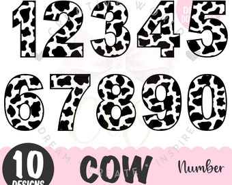 Cow Numbers Svg, Dxf, Eps, Png, Jpg, Cow Spots Numbers Svg, Cow Spots ...
