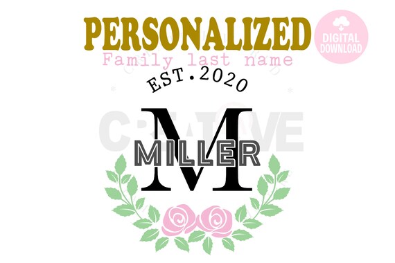 Personalized Last Name Svg Custom SVG Custom Made Family | Etsy