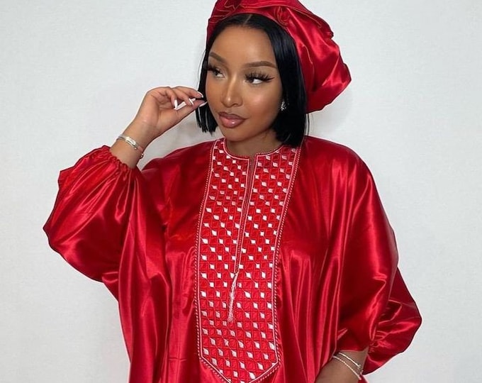African Ankara Boubou Long Danshiki Kaftan Jalabiya Adire Ankara ...