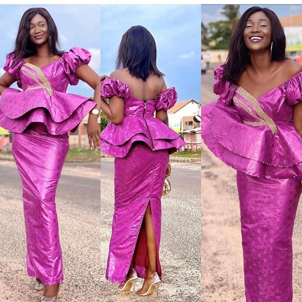 Bazin Riche Dress - Etsy