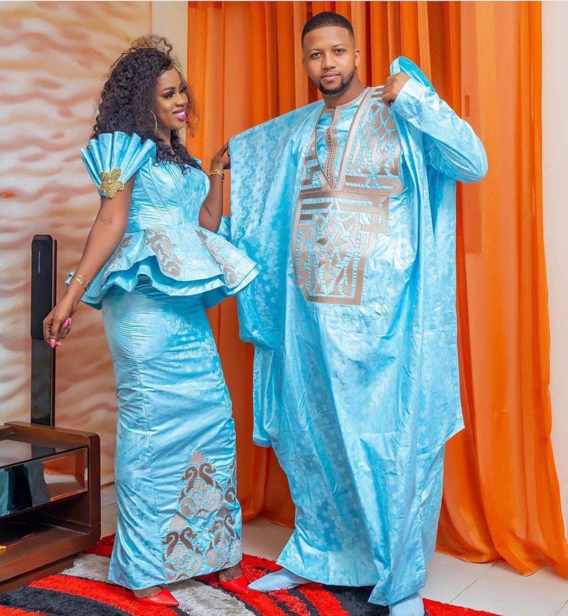 Bazin Riche Couple Outft/bazin Outft/bazin/ Bazin Riche - Etsy