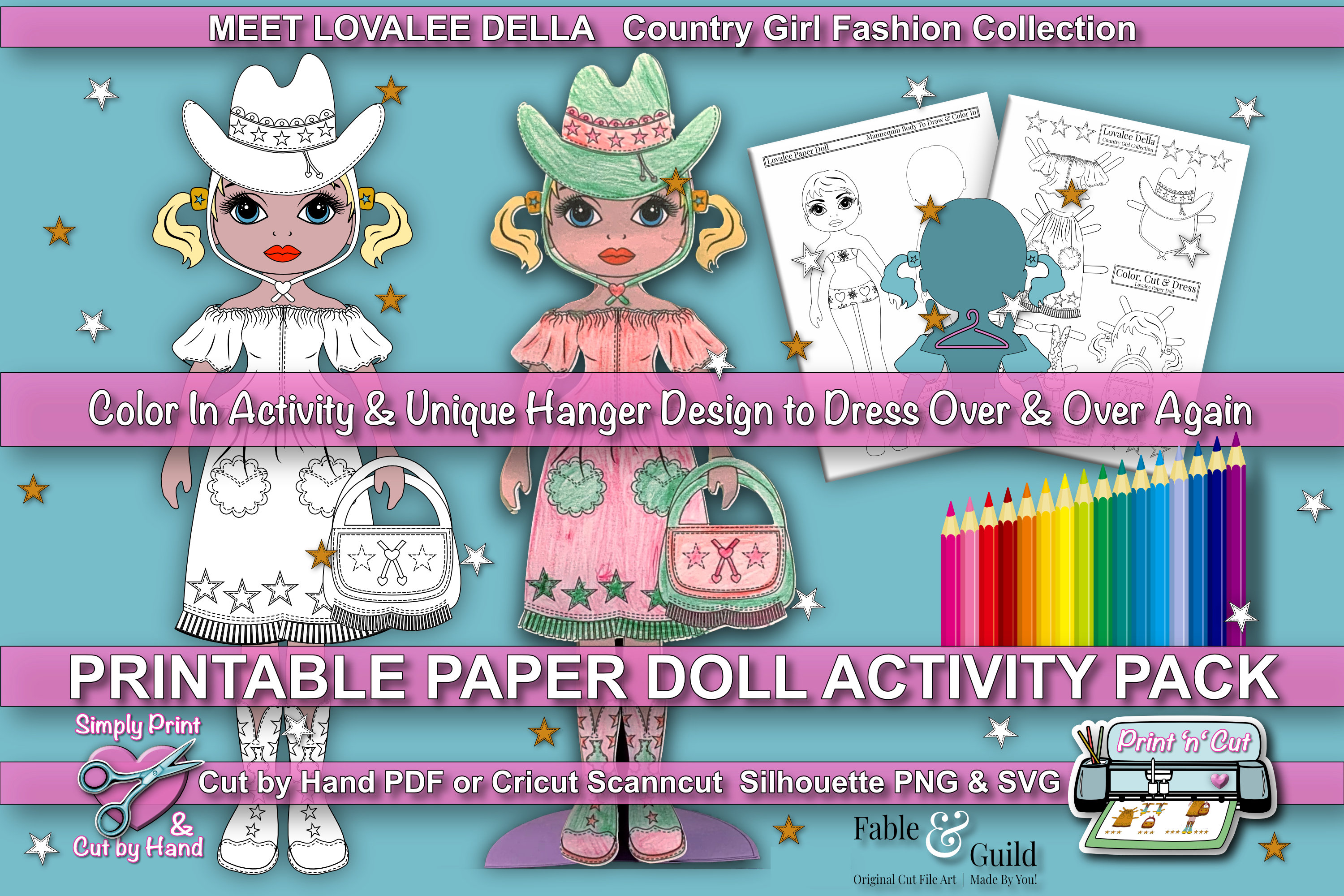 Printable Paper Doll Downloadable Kids Activity Cut Out Paper - Etsy