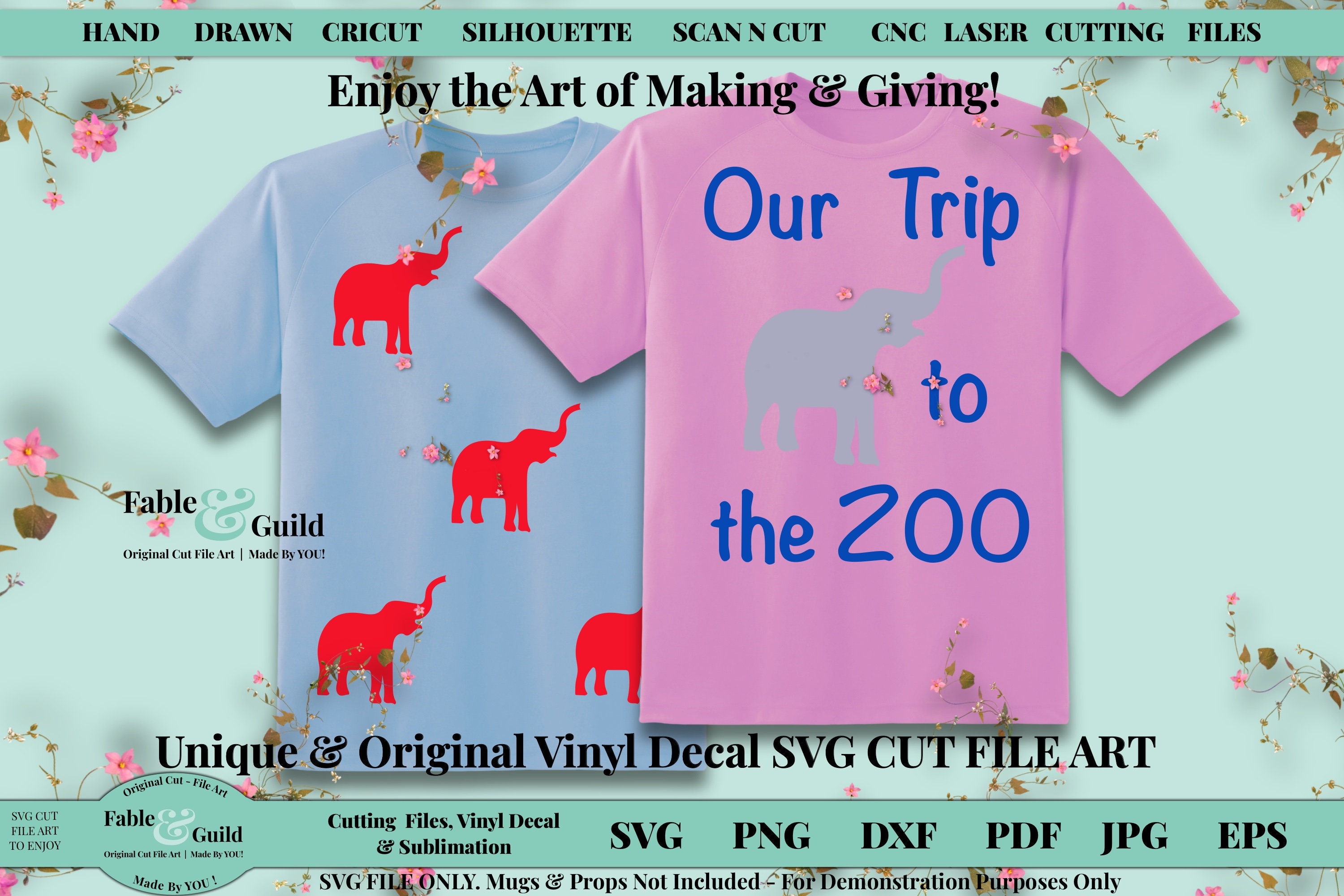 Trip to Zoo SVG Baby Elephant Svg Zoo Animal Svg Nursery | Etsy Canada