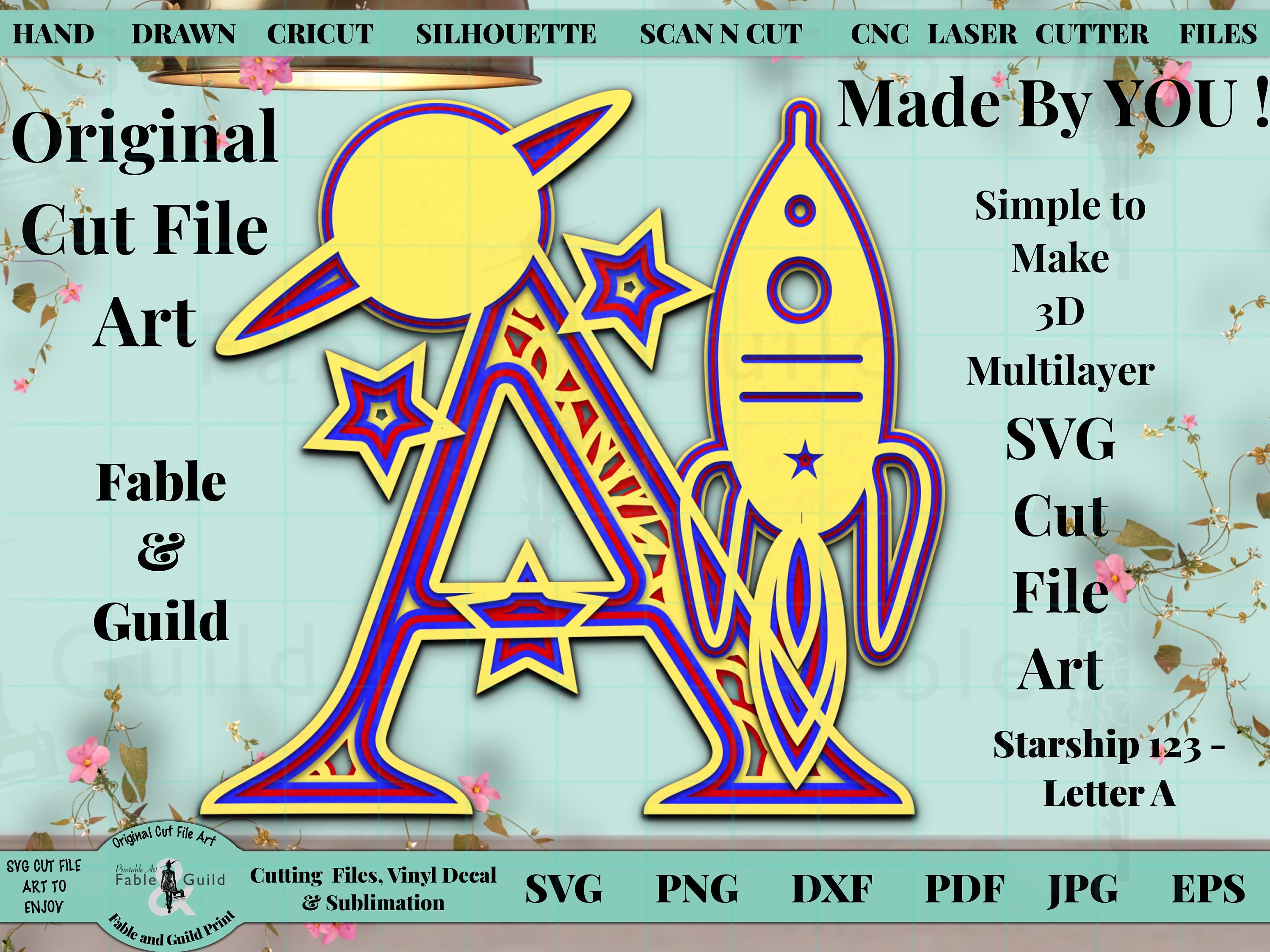 Craft Supplies & Tools Sculpting & Forming Rocket Ship Mandala Files ...