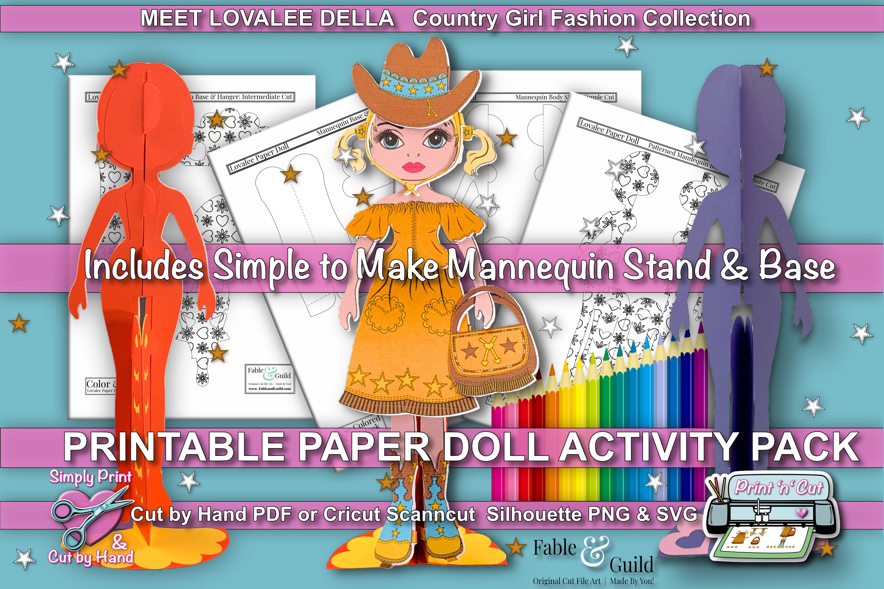 Printable Paper Doll Downloadable Kids Activity Cut Out Paper - Etsy