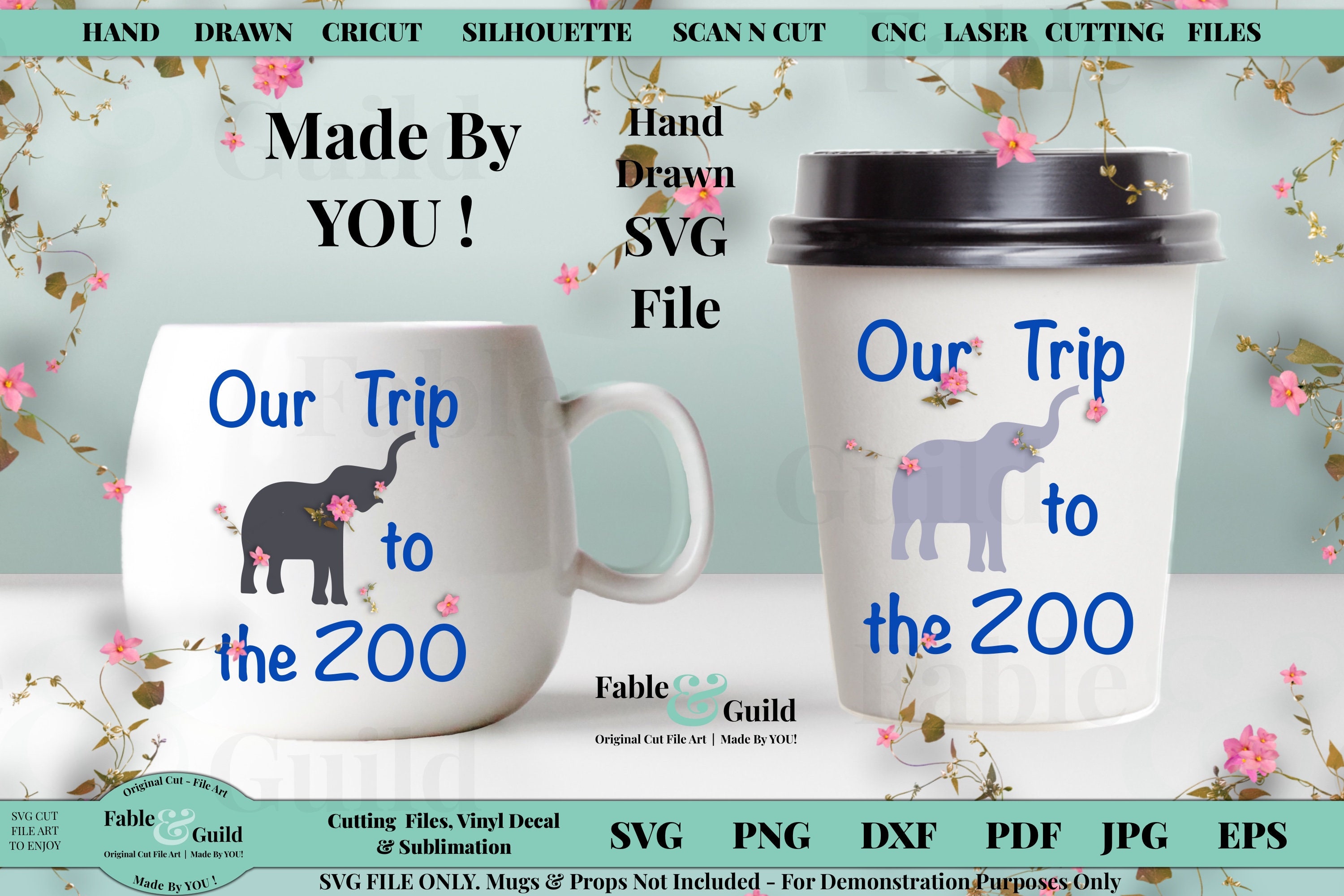 Trip to Zoo SVG Baby Elephant Svg Zoo Animal Svg Nursery - Etsy Canada