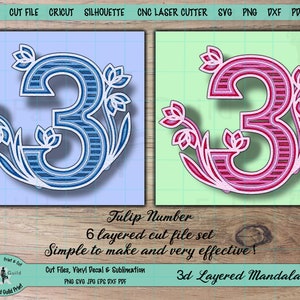 Number 3 SVG Cut File for Cricut, Home Decor Wall Art Svg Designs ...