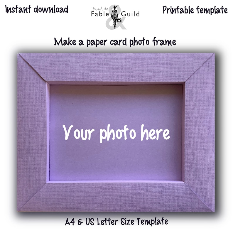 DIY Photo Frame Digital PDF Template Cut by Hand Picture | Etsy