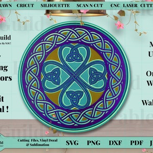 Lucky Irish Four Leaf Clover SVG Cut File, 3D Layered Cricut SVG ...