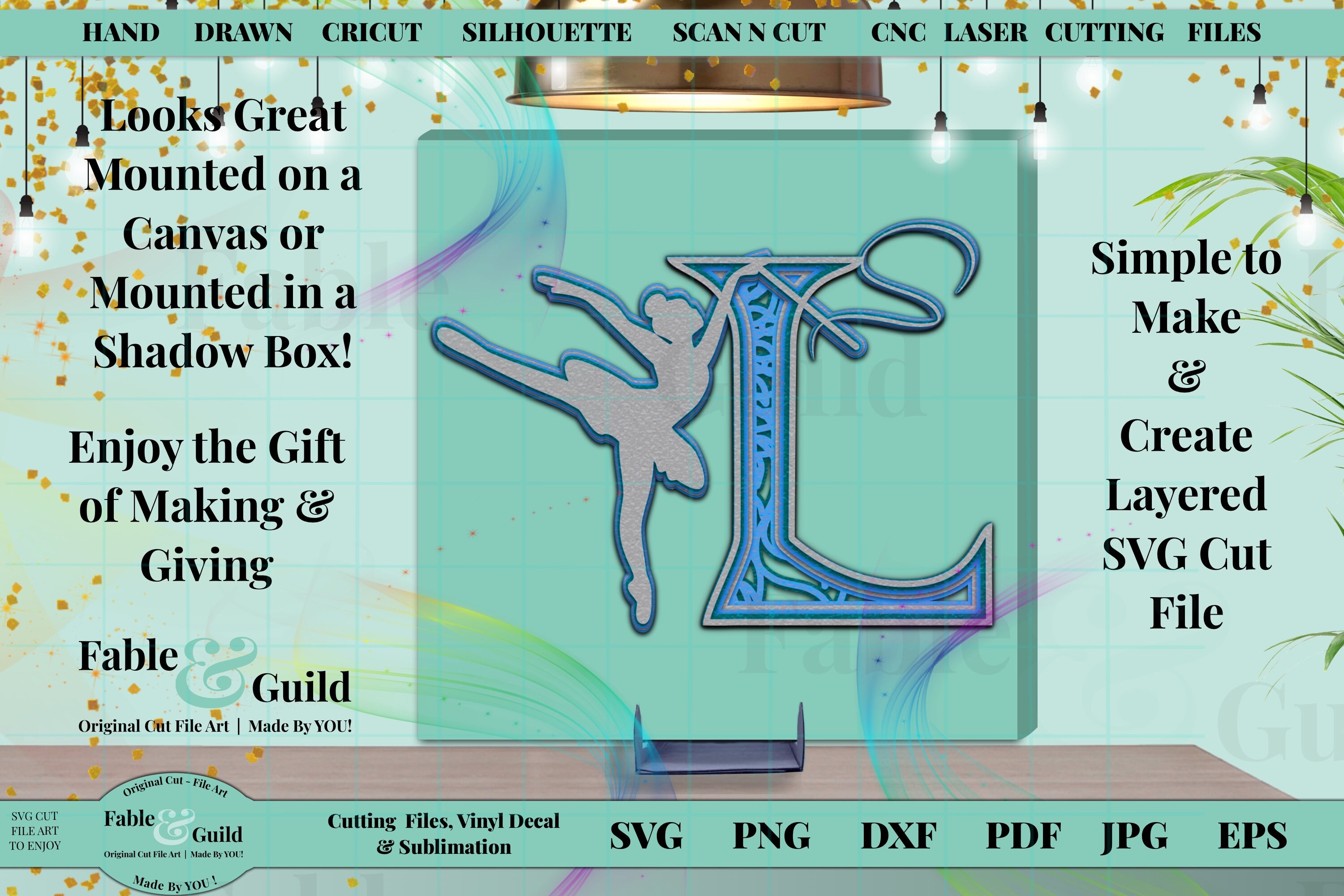 Ballet Dancer SVG Cut File for Cricut 3D Layered Mandala - Etsy